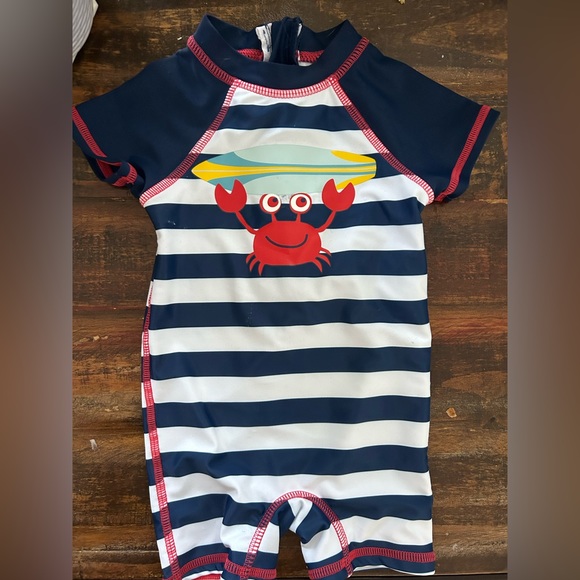 Floatimini | Swim | Floatimini Swimsuit Swim Spf 5 Short Sleeve Zip Up ...